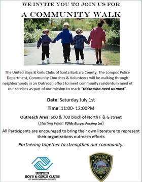 Community Walk July 1rst