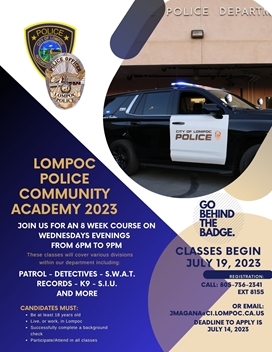Lompoc Police Community Academy Begins Tonight